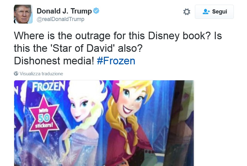 C'è anche Elsa di "Frozen" nella campagna elettorale di Trump